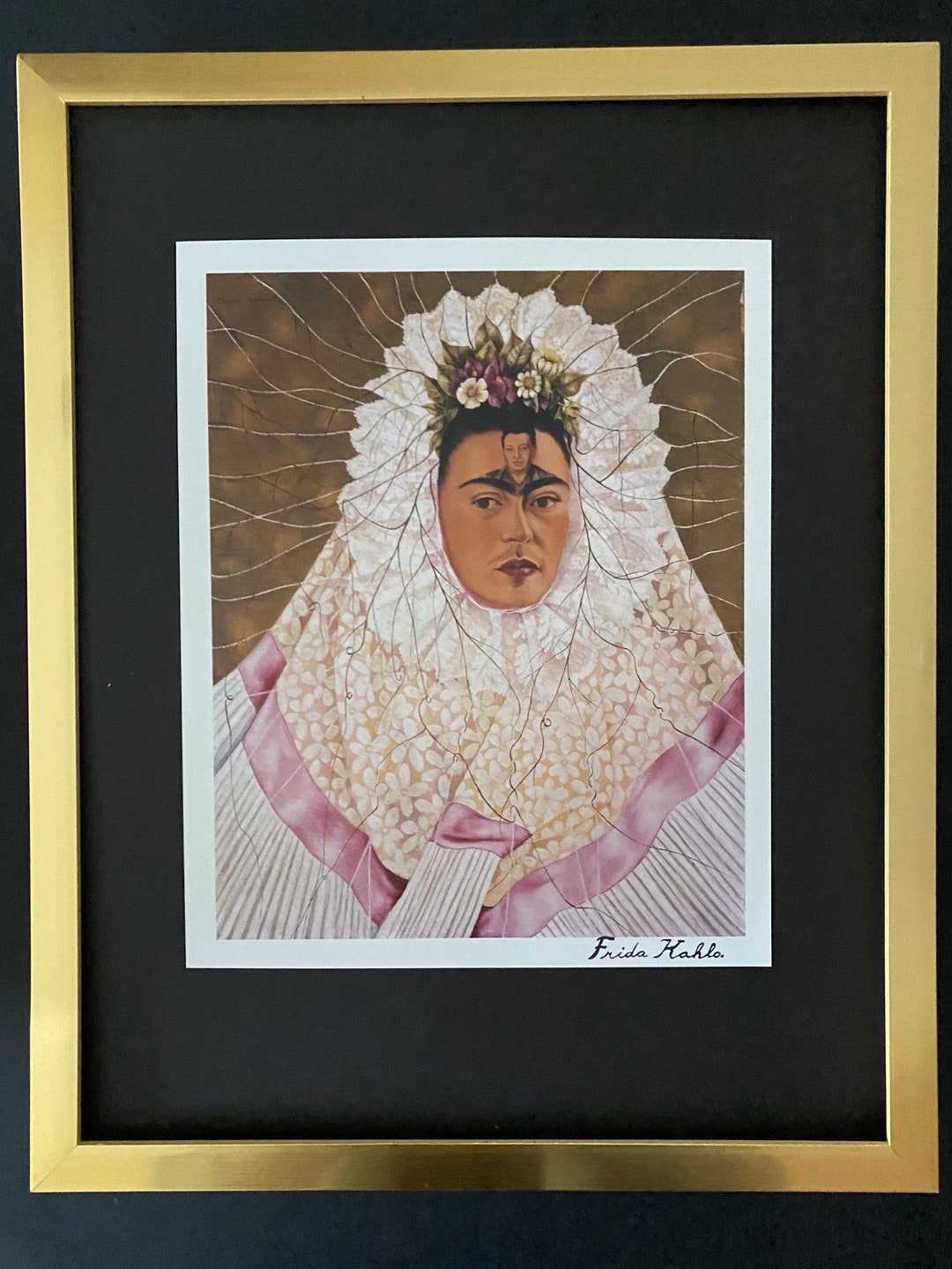 FRIDA KAHLO | Signed Print From Mexico "self Portrait" + Framed | Buy ...