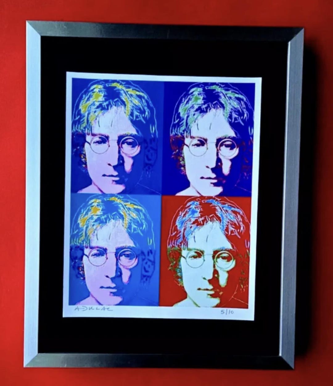 Alexander Dulac | John Lennon Hand Signed Authentic Framed 14x11in ...