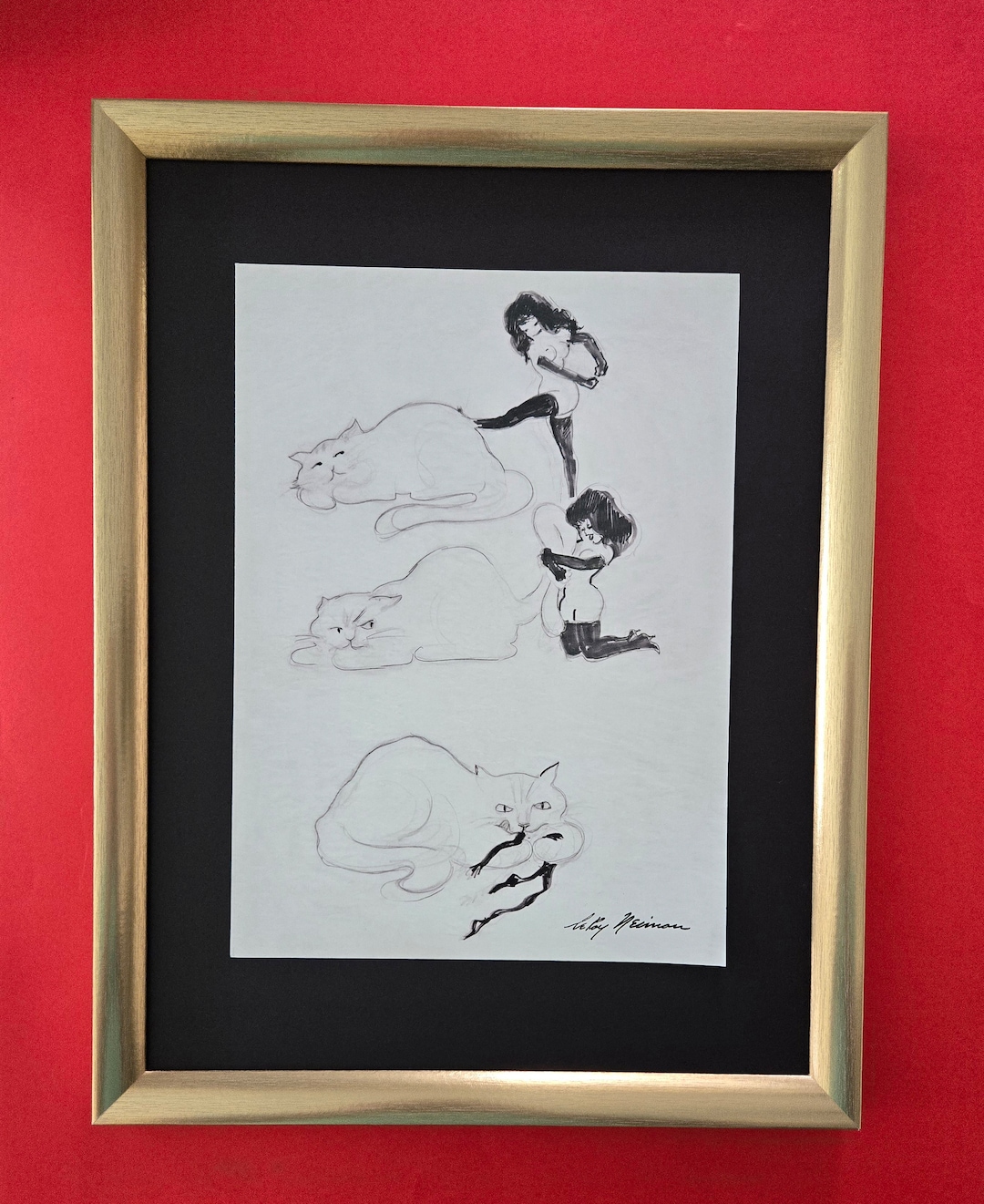 Leroy Neiman " FEMLIN PLAYBOY " Signed Print Framed in a New 16x12 - Etsy