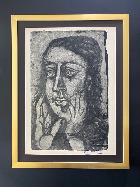 PABLO PICASSO Vintage 1951 Signed Print Mounted and Framed - Etsy