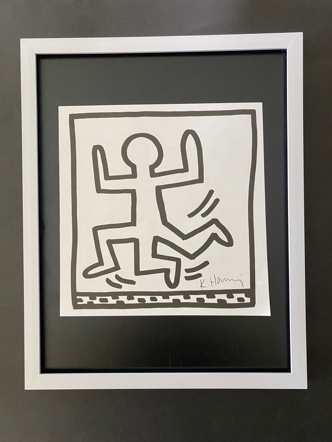 Keith Haring + Beautiful Signed Print + Brand New White Frame + Buy It ...