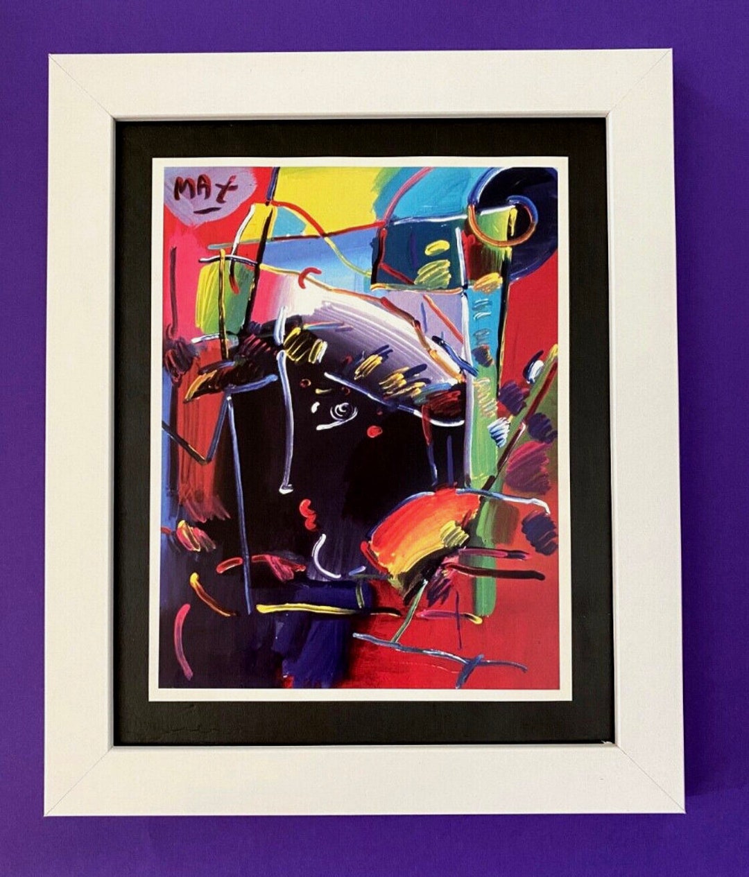 Peter Max + Beautiful Signed Print + Brand New 10x8 In. Frame + Buy It ...
