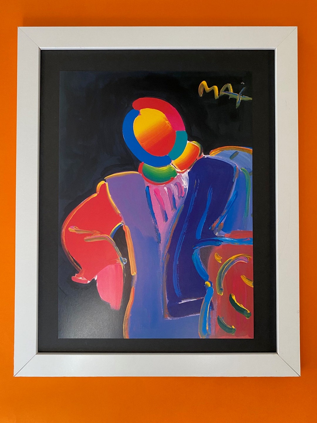 Peter Max + Beautiful Signed Print + Brand New White Frame + Buy It Now ...