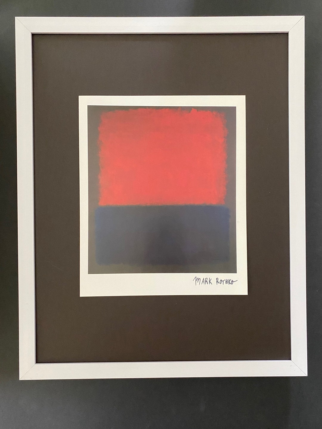 Mark ROTHKO 1970 Signed Print ABSTRACT Framed in a New 11x14 In ...