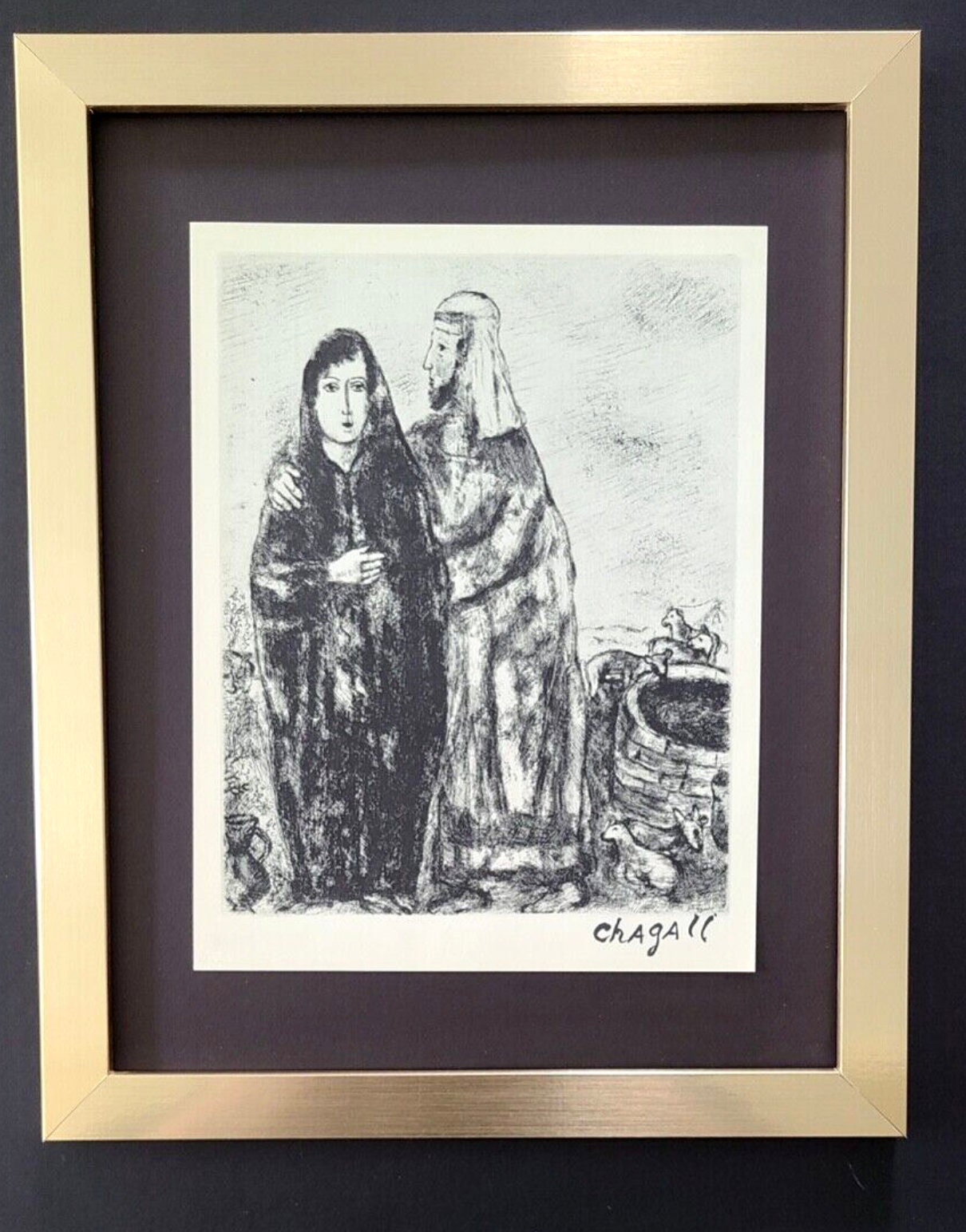 MARC CHAGALL 1957 Beautiful Signed Print Mounted in New - Etsy