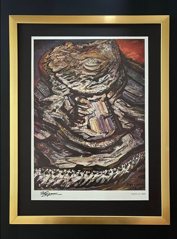 David Alfaro Siqueiros Signed Colorful Print From Galeria - Etsy