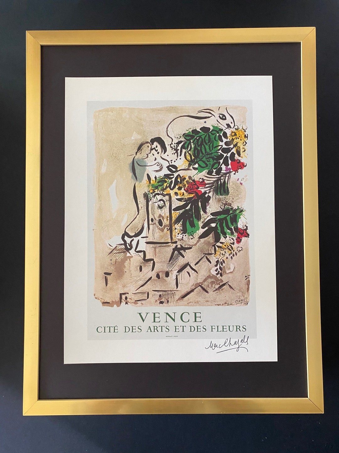 MARC CHAGALL | Vintage 1975 Print Signed | Mounted and Framed | Buy It ...