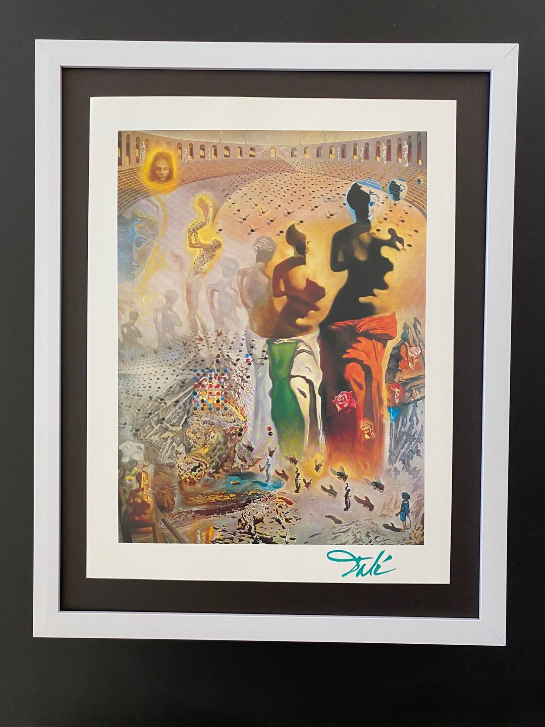 SALVADOR DALI | Vintage 1970 Signed | Framed Offset Lithograph | New ...