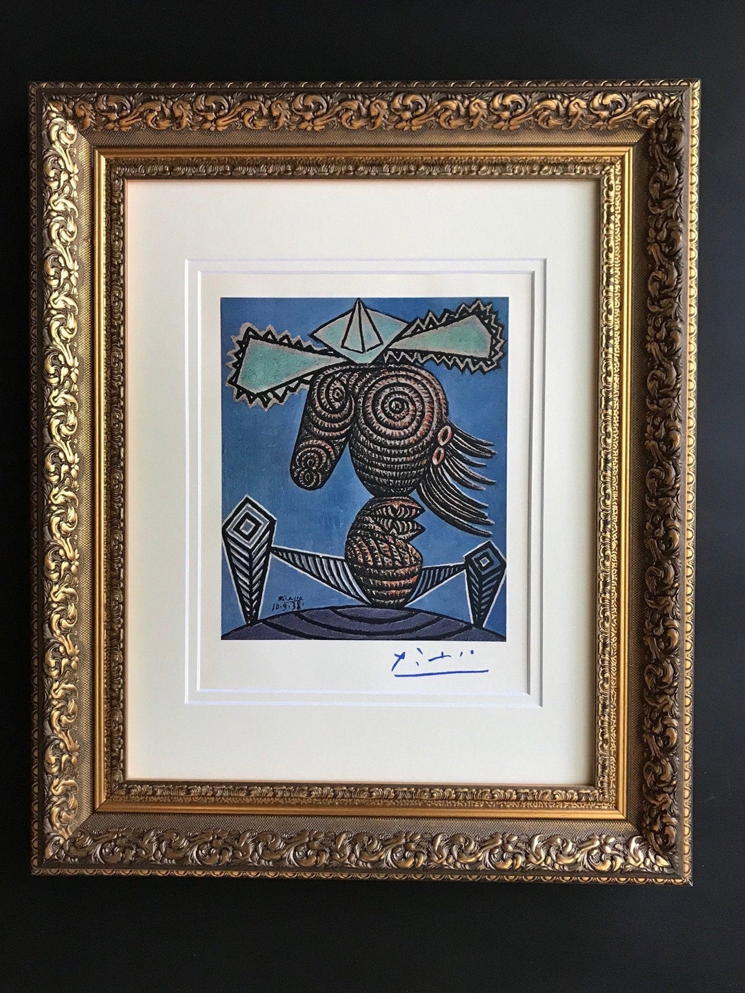 Pablo Picasso 1948 Signed Print Matted to Be Framed at Home 11x14 - Etsy