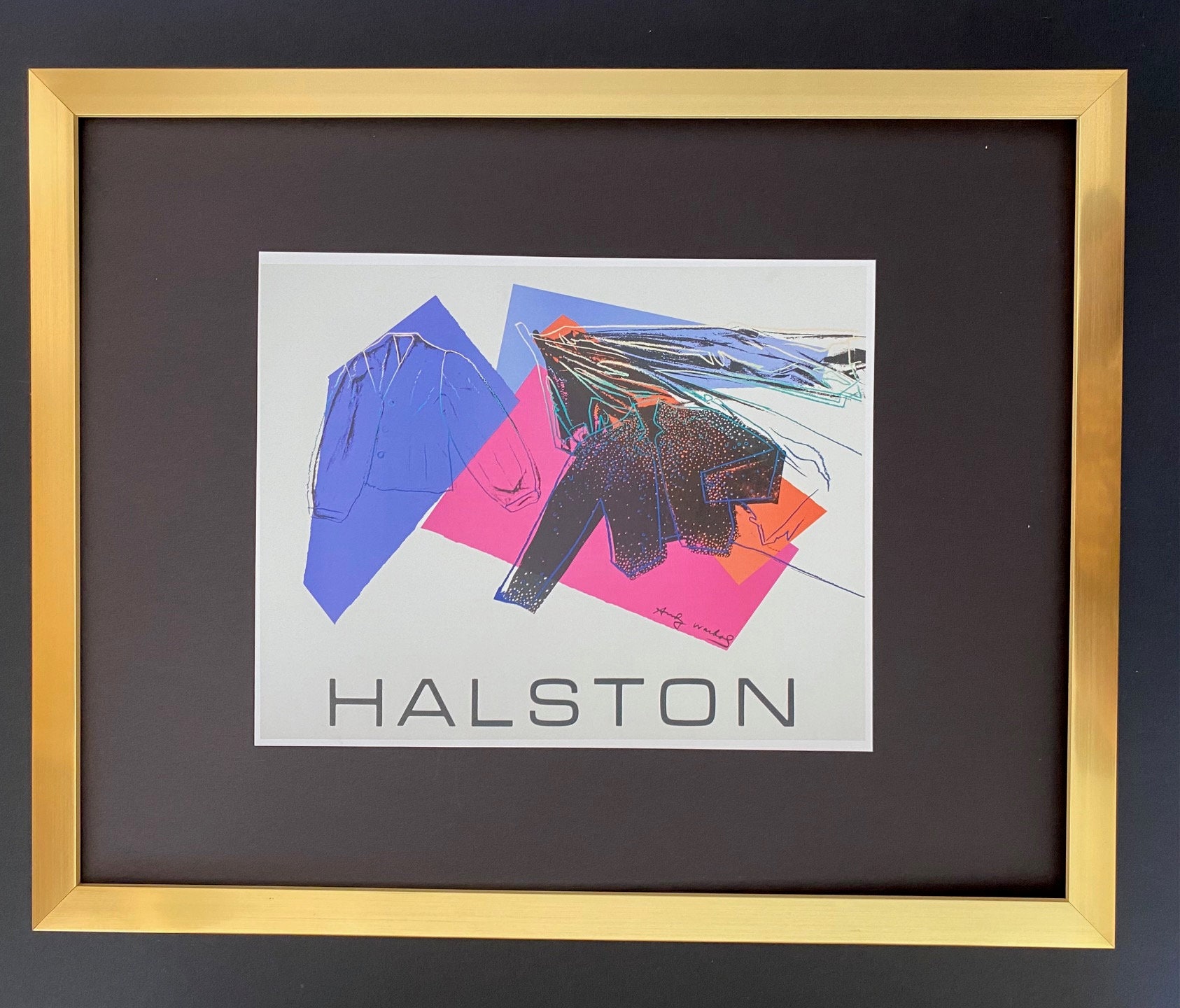 Andy Warhol + 1980's Signed Halston Print With New Frame - Etsy