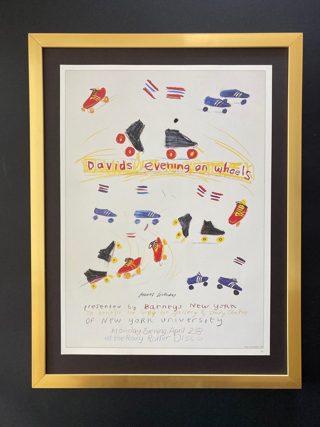 David Hockney | Vintage 1987 Signed Poster Print | Mounted and Framed ...