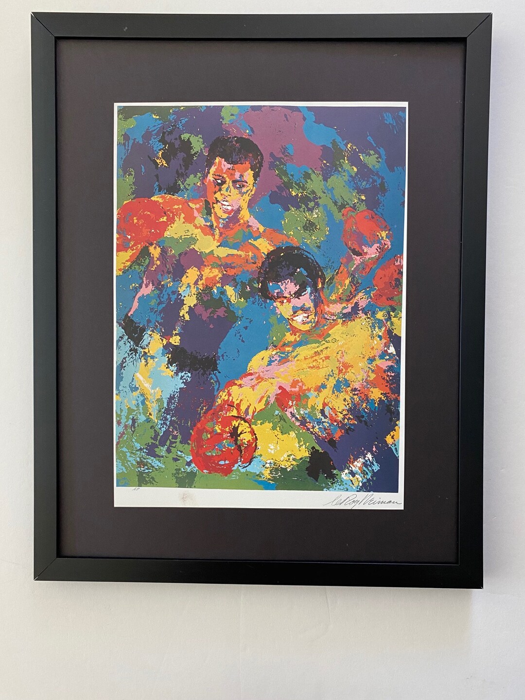 Leroy Neiman + Print " Ali Vs Foreman " Framed + Signed + Buy It Now ...