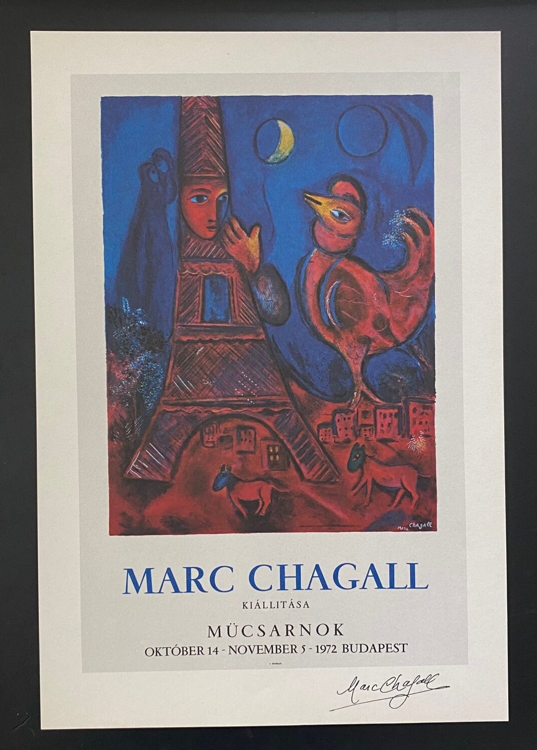 Marc Chagall | Original Vintage 1975 | Signed Print | Mounted in 11x14 ...