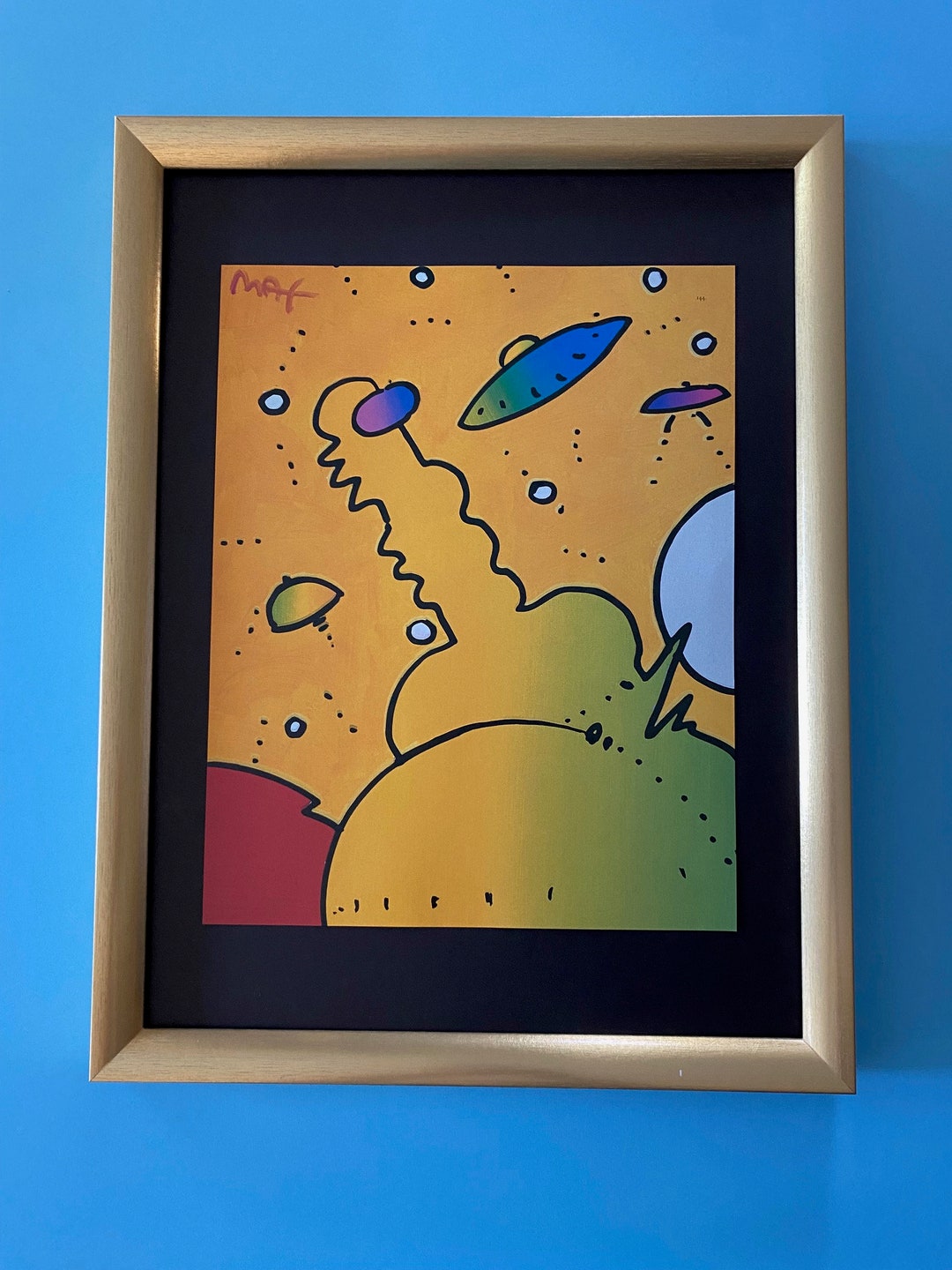 Peter Max + Beautiful Signed Print + Brand New 16x12 In. Frame + Buy It ...