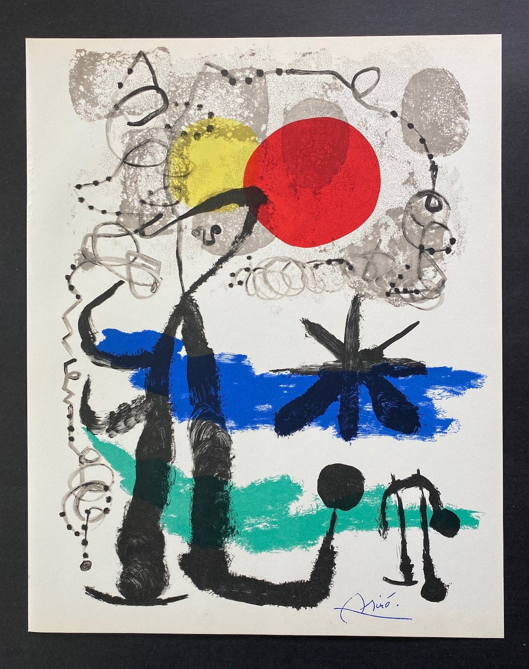 Joan Miro + 1958 Beautiful Signed Print + Buy Now!! - Etsy