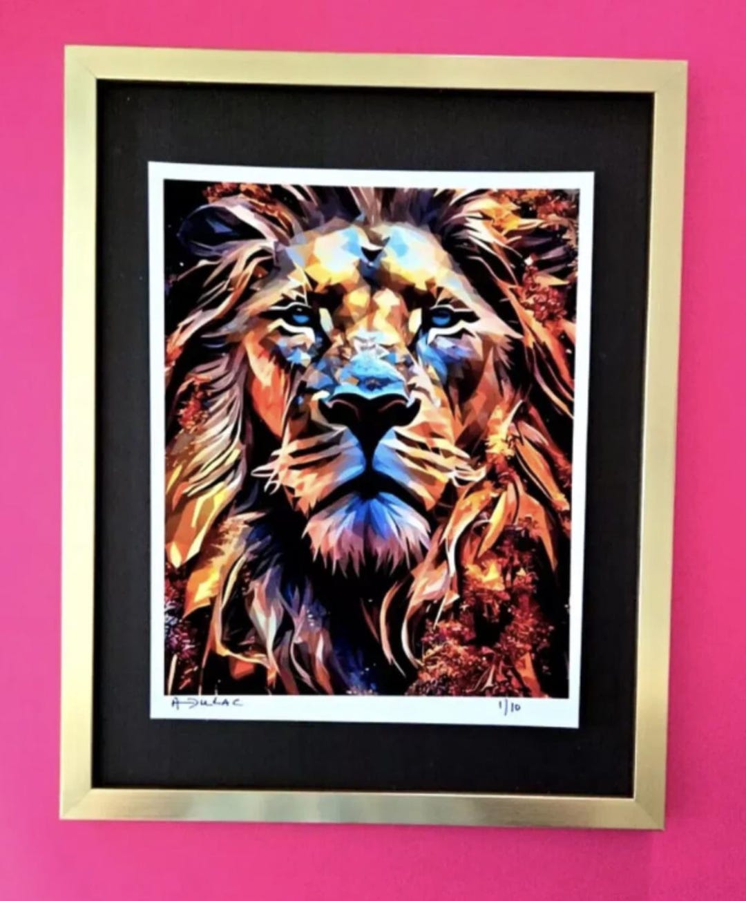 Alexander Dulac | " Lion is the King " Hand Signed Authentic Framed ...
