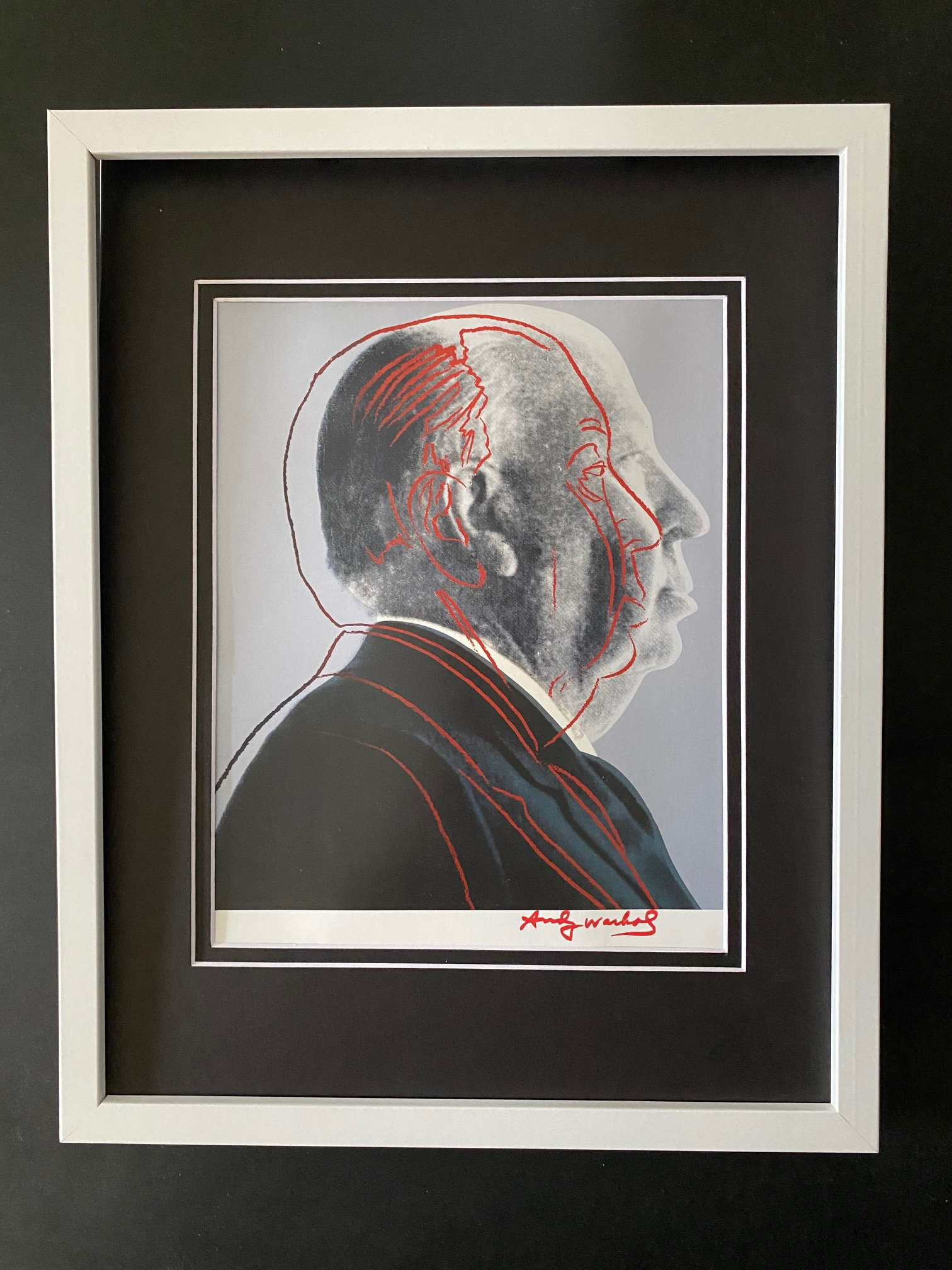 Andy Warhol 1984 Signed ALFRED HITCHCOCK Matted and Framed - Etsy