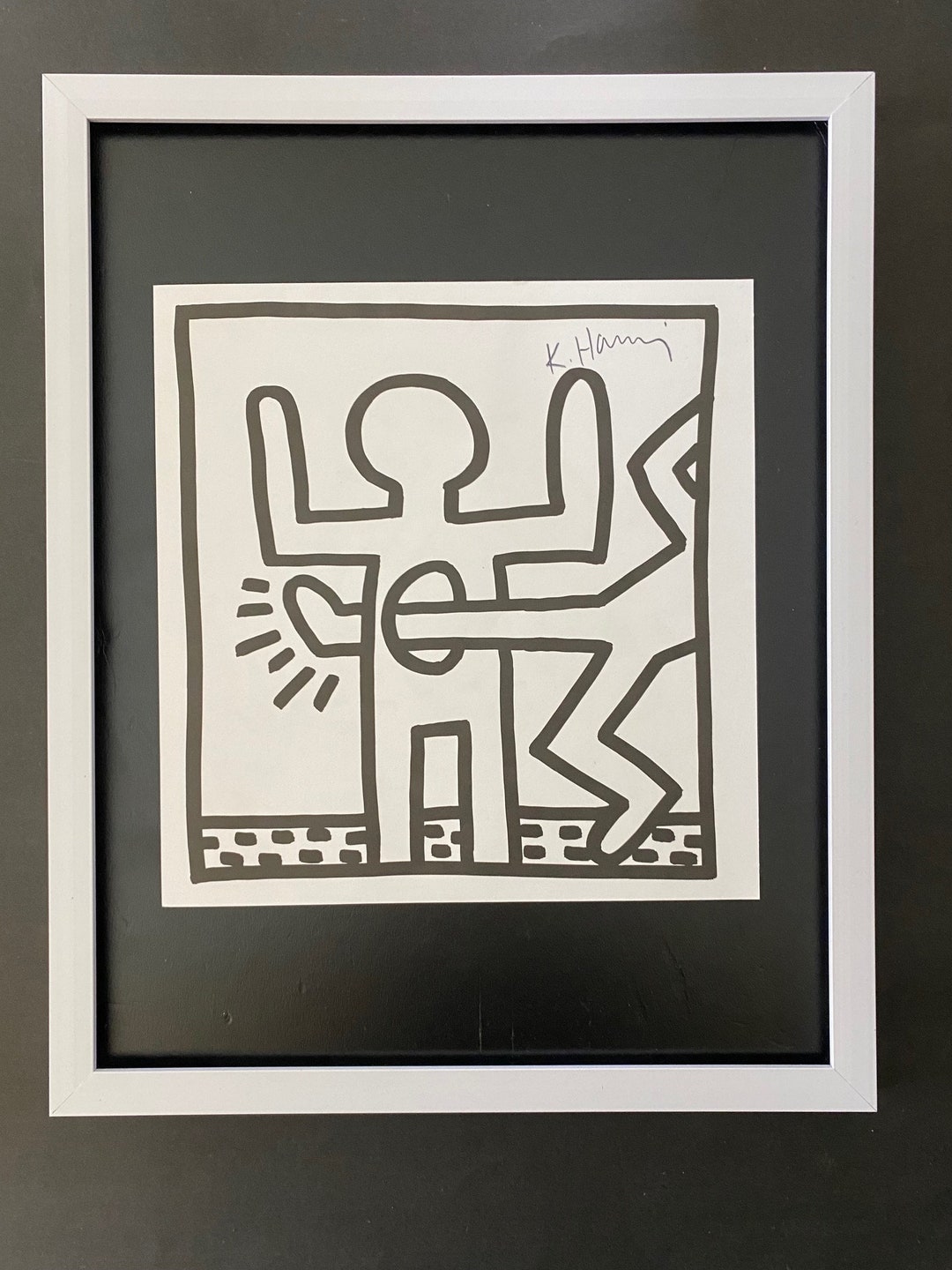 Keith Haring + Beautiful Signed Print + Brand New White Frame + Buy It ...