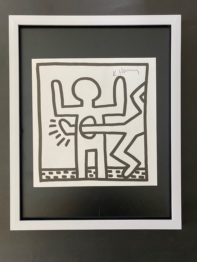 Keith Haring + Beautiful Signed Print + Brand New White Frame + Buy It ...
