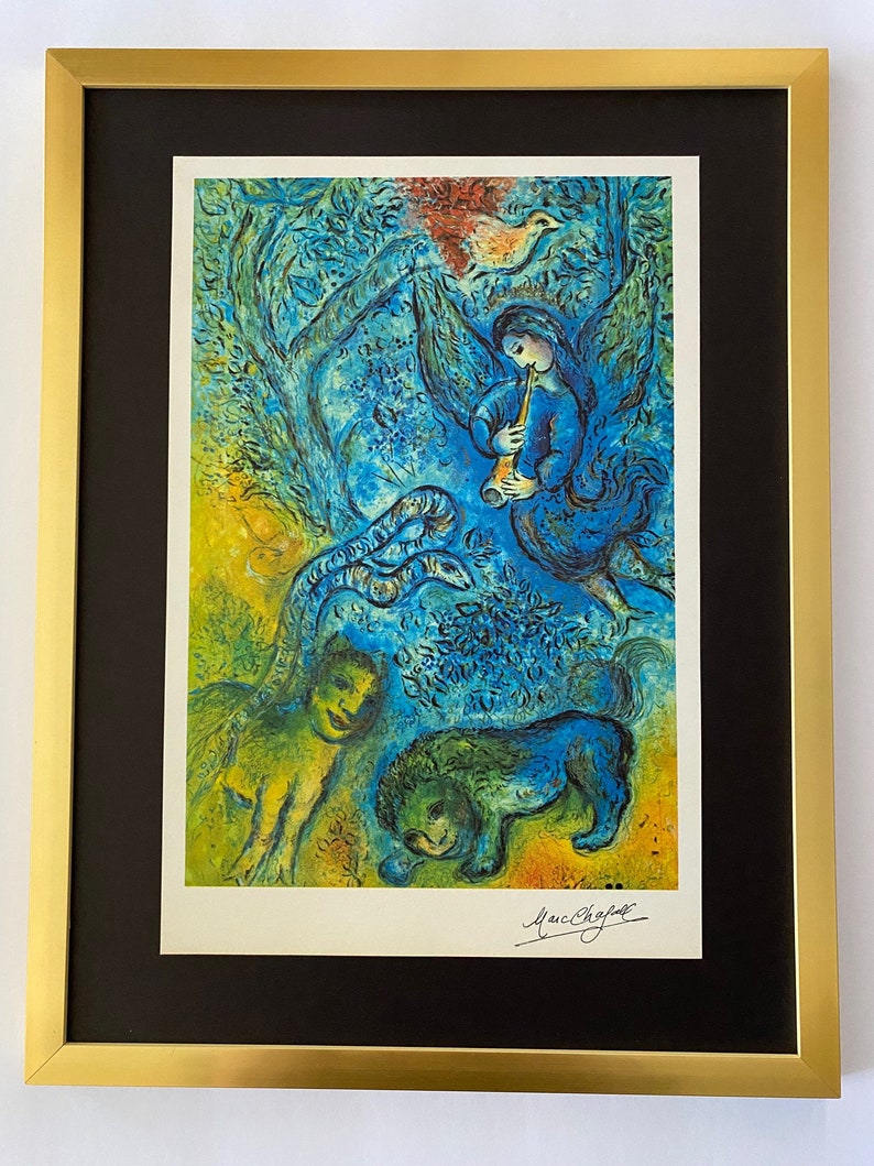 MARC CHAGALL Original 1971 Print From Chagall at the Met + Printed by ...