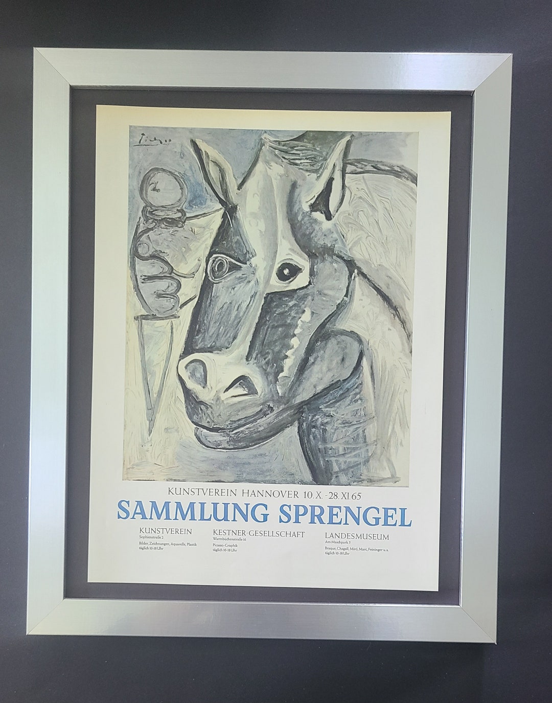 PABLO PICASSO + Beautiful 1970'S Print + Brand New Frame + Signed + Buy ...