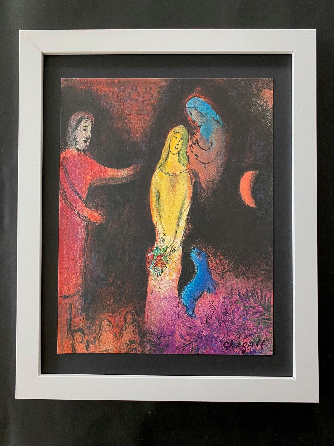 MARC CHAGALL | Vintage 1977 Print Signed | Mounted in New Frame | Buy ...