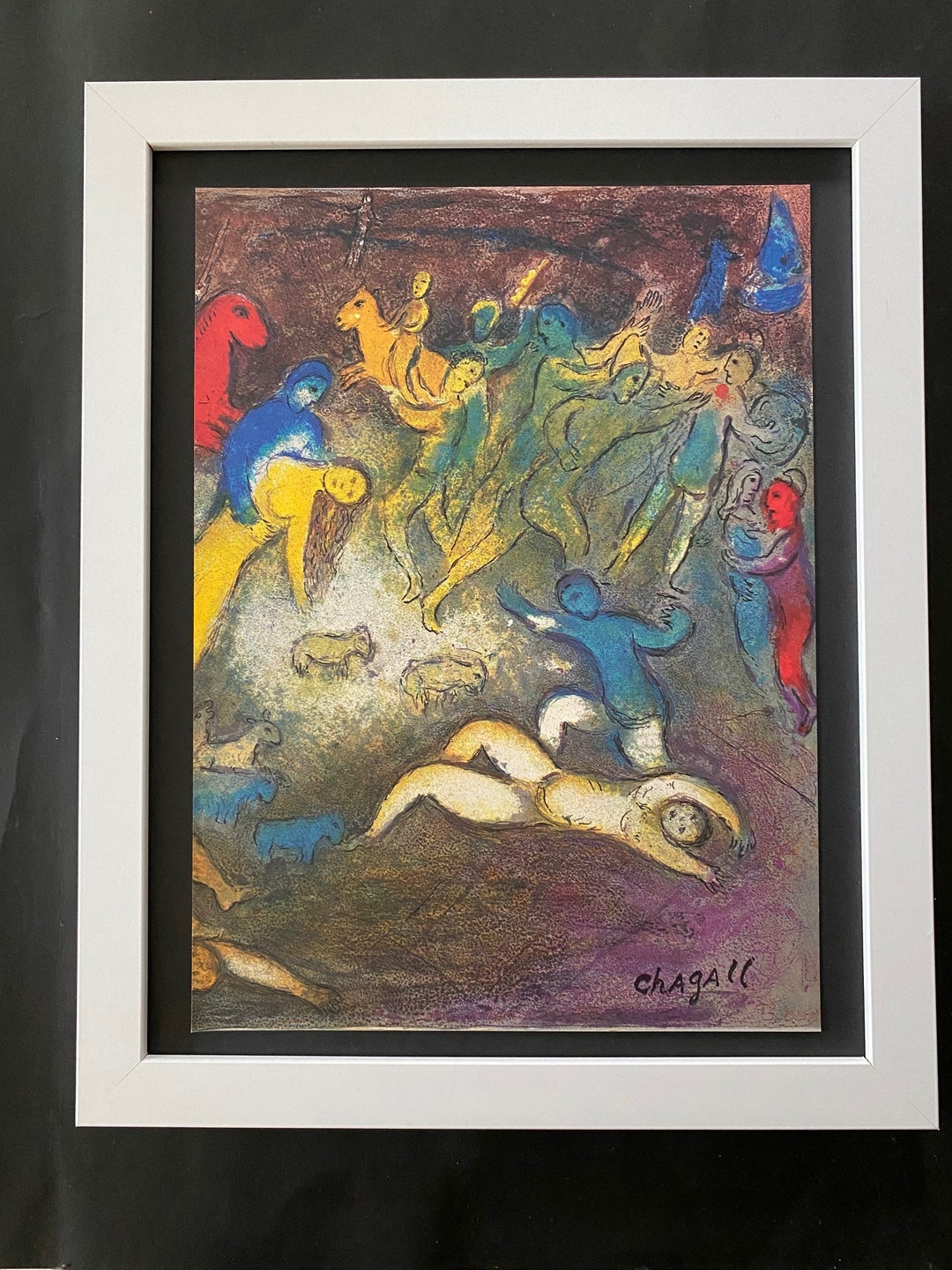MARC CHAGALL | Vintage 1977 Print Signed | Mounted in New Frame | Buy ...