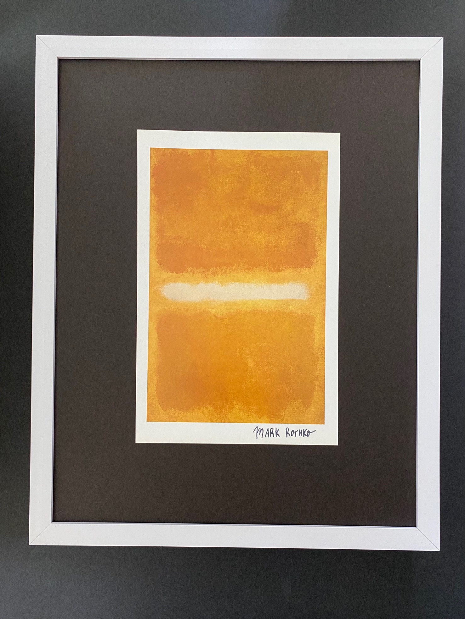 Mark ROTHKO + 1970 Signed Print " ABSTRACT " Framed in a New 11x14 In ...