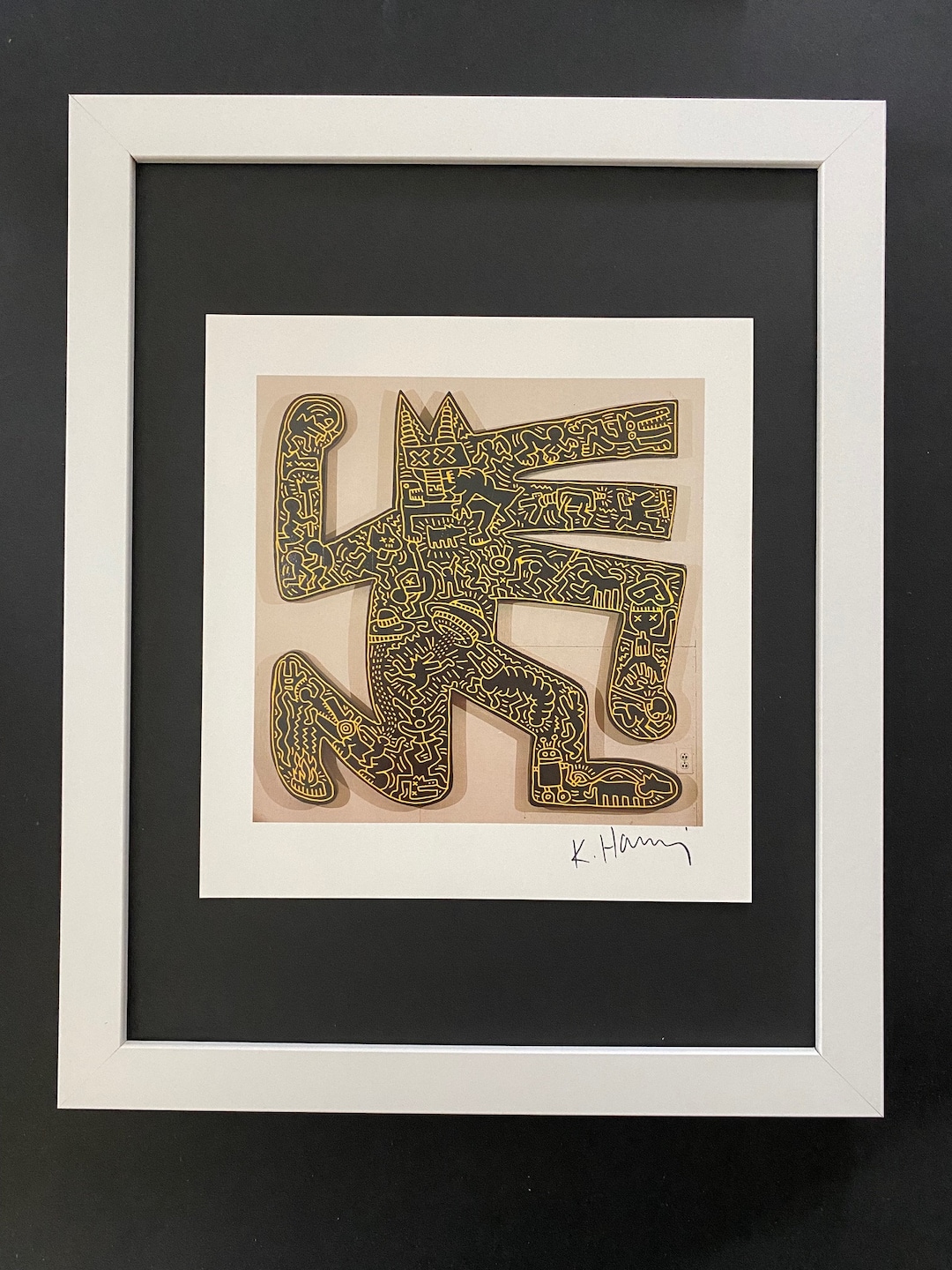 Keith Haring + Beautiful Signed Print + Brand New White Frame + Buy It ...
