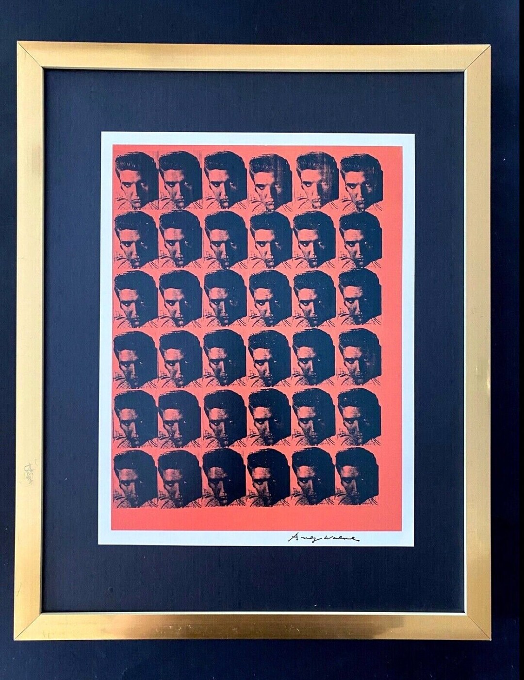 Andy Warhol | Vintage 1984 Elvis Presley Print Signed |mounted and ...