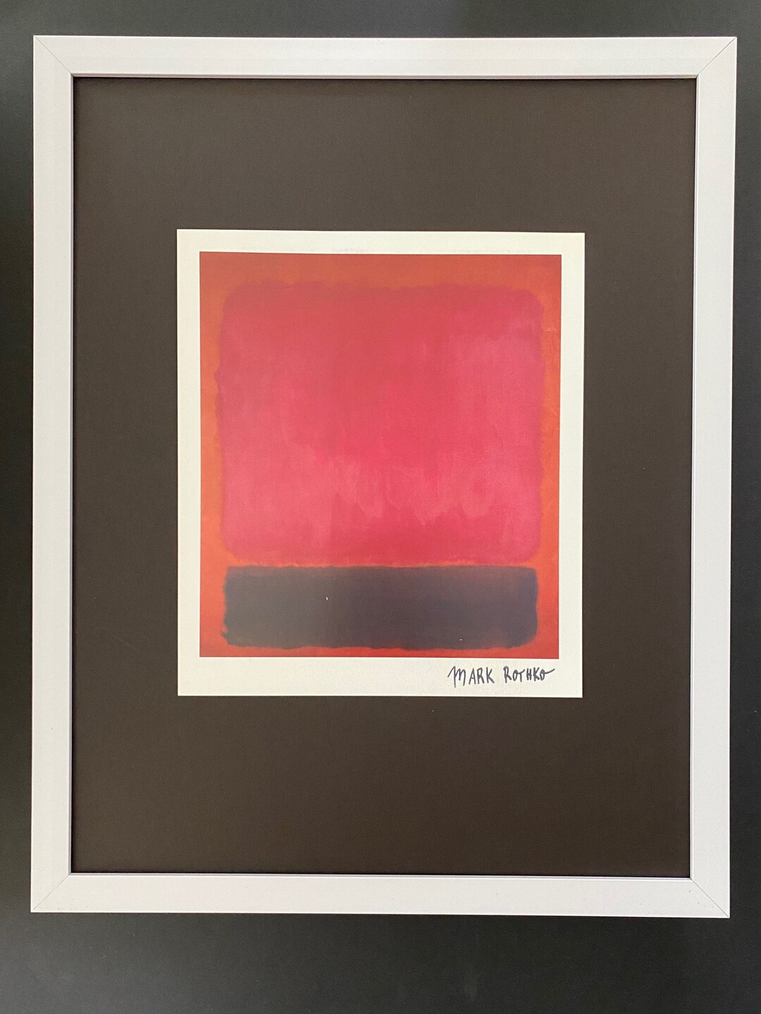 Mark ROTHKO + 1970 Signed Print " ABSTRACT " Framed in a New 11x14 In ...