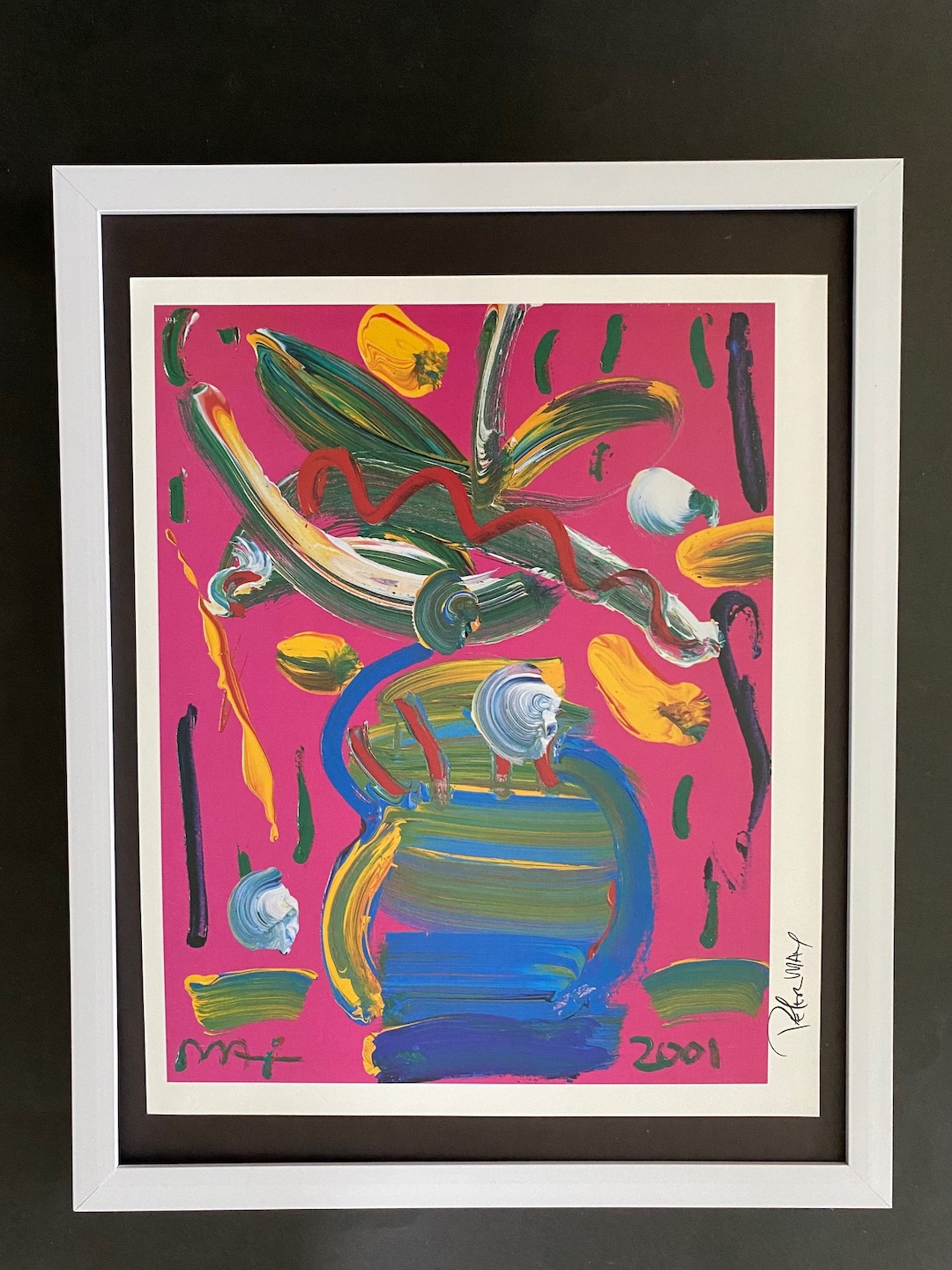 Peter Max + Beautiful Signed Pop Art Print + Brand New White Frame ...
