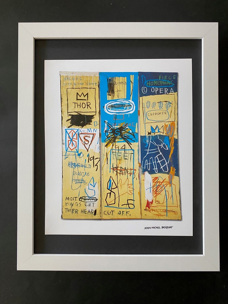 Jean Michel Basquiat | Beautiful Print Signed | Mounted in New Frame ...