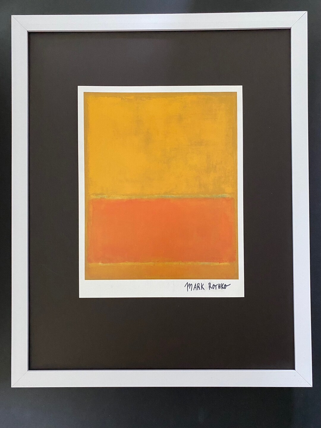 Mark ROTHKO + 1970 Signed Print " ABSTRACT " Framed in a New 11x14 In ...