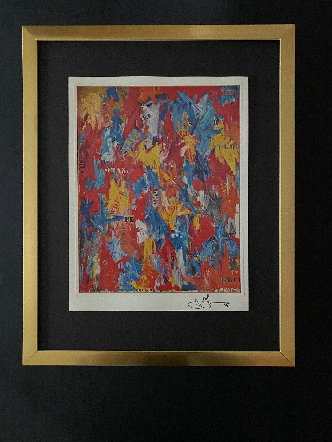 JASPER JOHNS + Signed Vintage 1970's Print + New Frame + Buy It Now ...