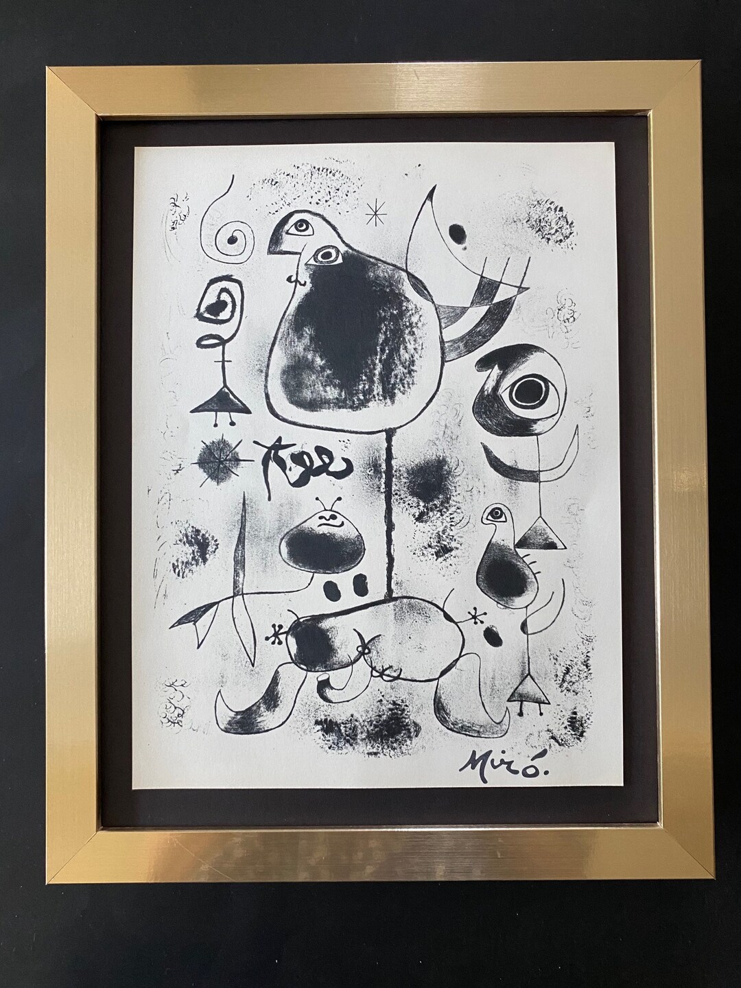 Joan Miro | Vintage 1958 Signed | Mounted & Framed Print | Buy It Now ...
