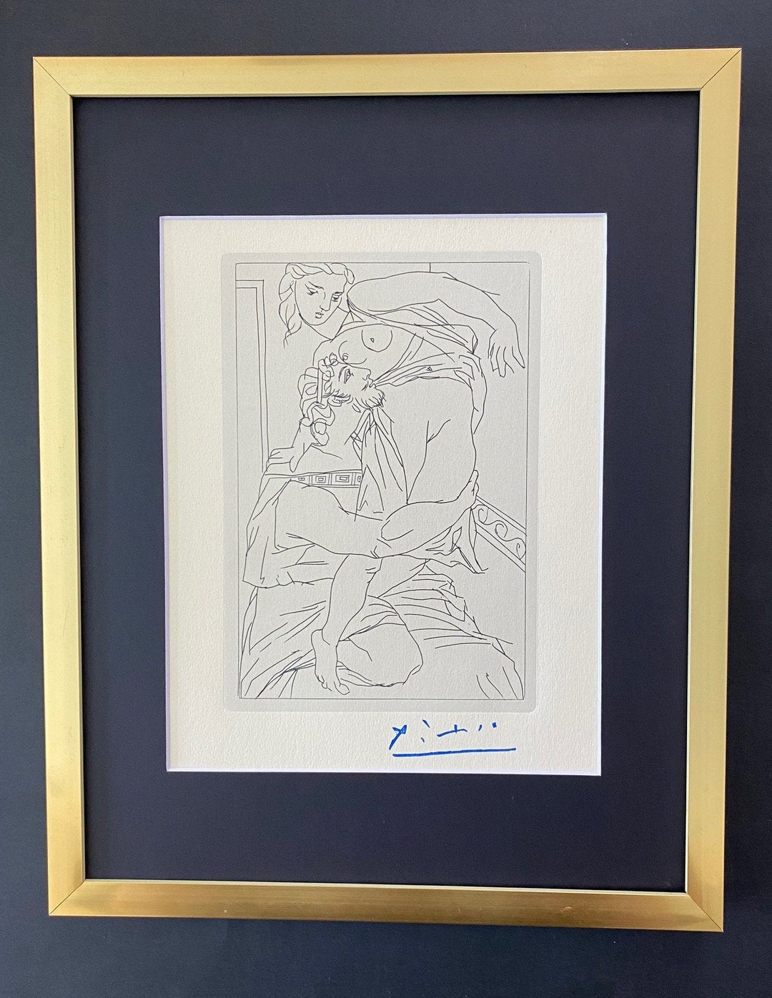 Pablo Picasso + 1962 Signed Engraving FRAMED - Etsy