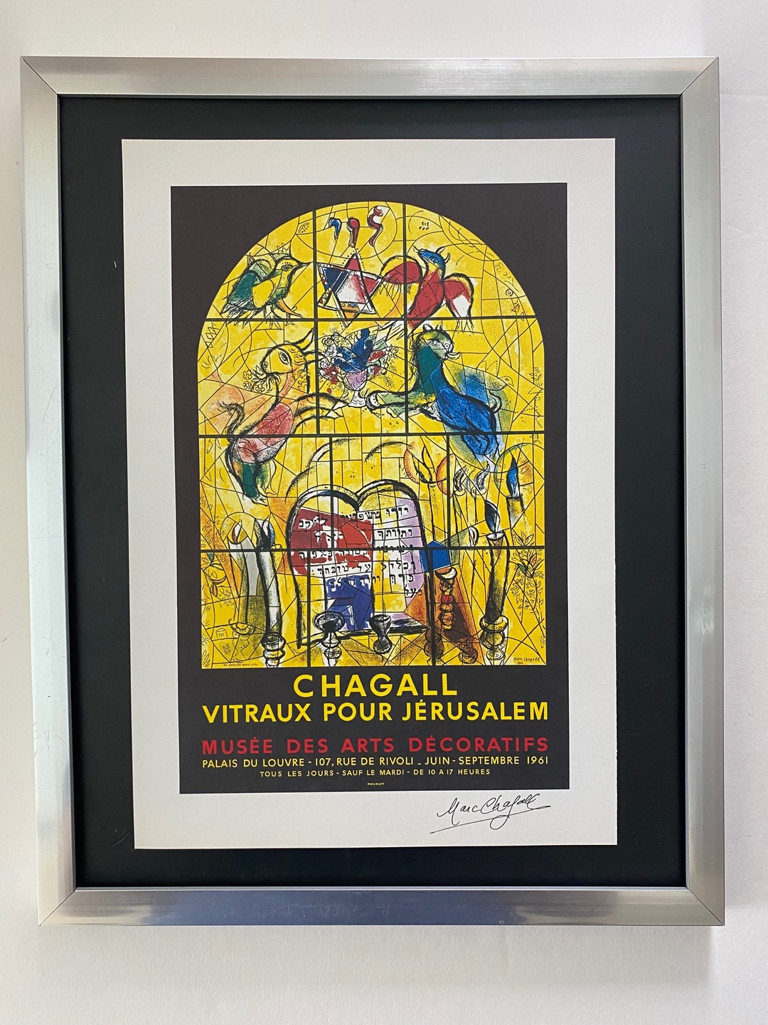 Marc Chagall | Original Vintage 1975 | Signed Print | Mounted in 11x14 ...