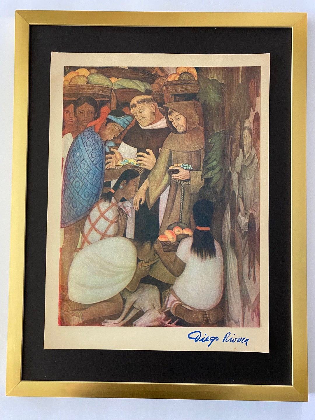 Diego Rivera Original 1946 + Mexican Master Vintage Signed Print ...