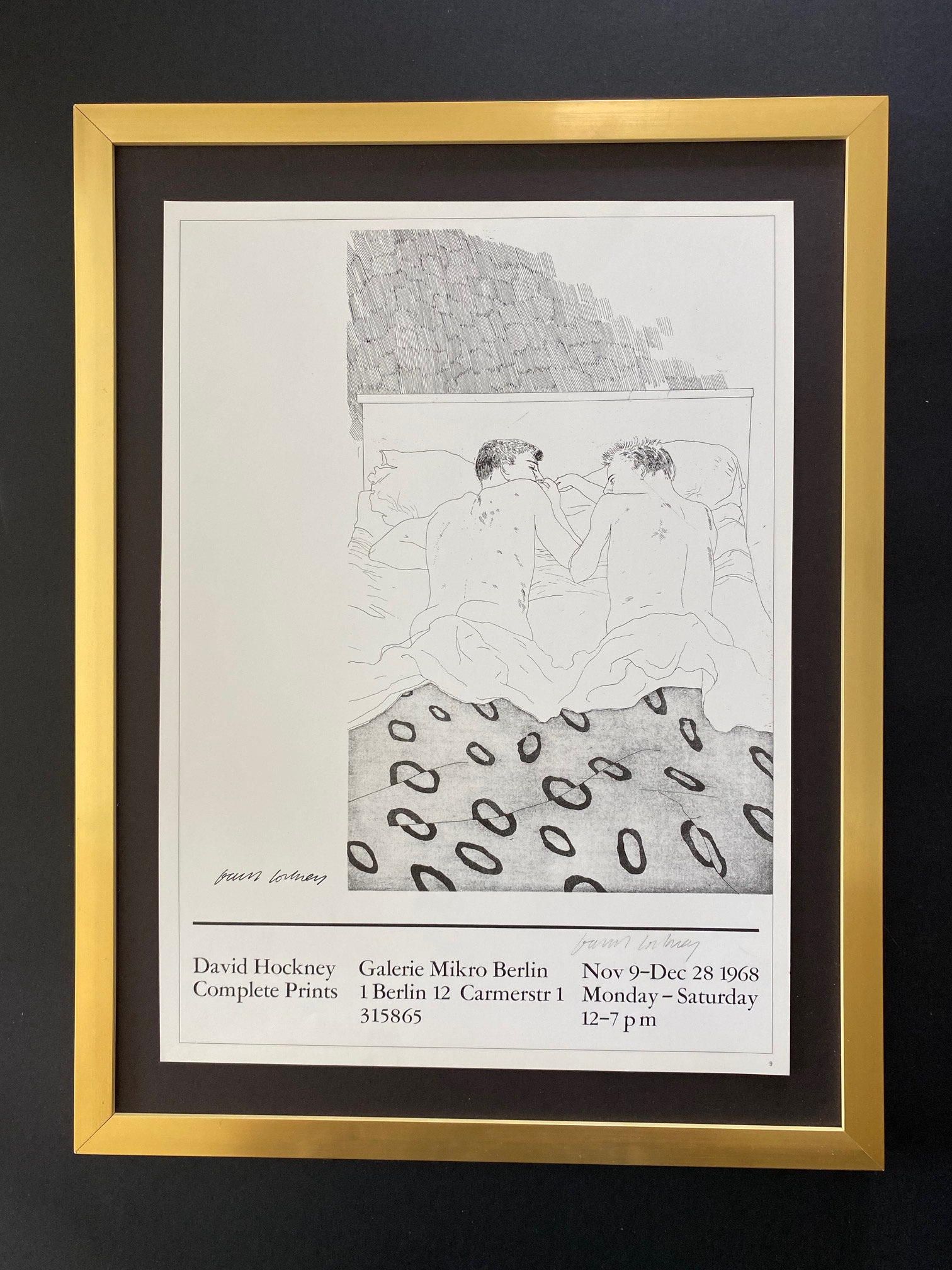 David Hockney | Vintage 1987 Signed Poster Print | Mounted and Framed ...