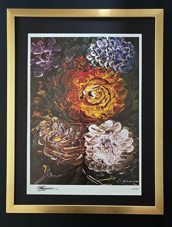 David Alfaro Siqueiros Signed Colorful Print From Galeria - Etsy