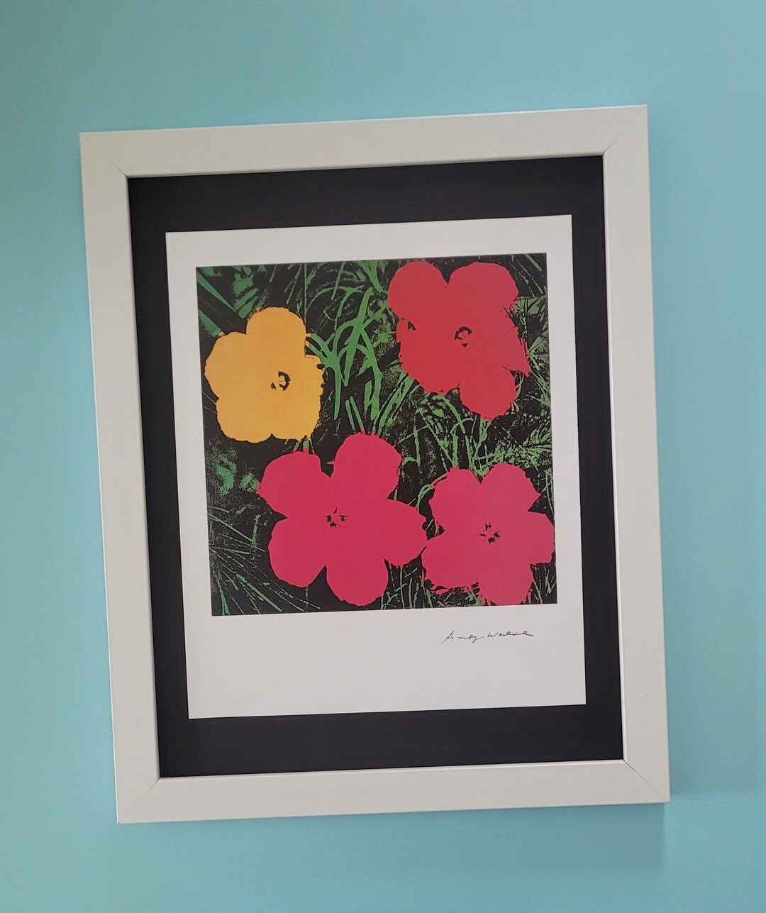 Andy Warhol + 1984 Signed THE FLOWERS Mounted and Framed + Buy It Now ...