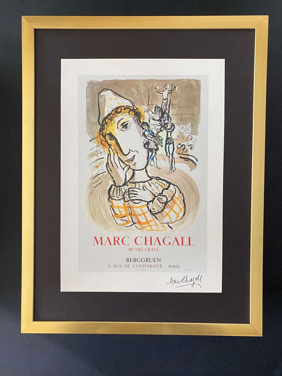 MARC CHAGALL | Vintage 1975 Print Signed | Mounted and Framed | Buy It ...