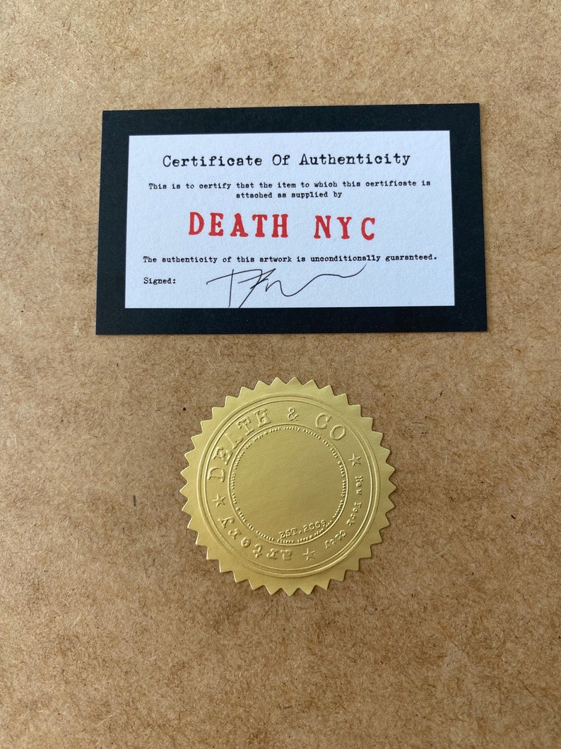 DEATH NYC Hand Signed Street Art Print Framed With COA Queen - Etsy