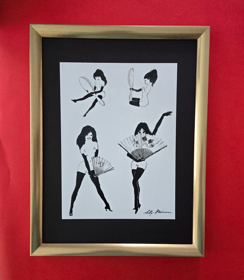 Leroy Neiman " FEMLIN PLAYBOY " Signed Print Framed in a New 16x12 - Etsy