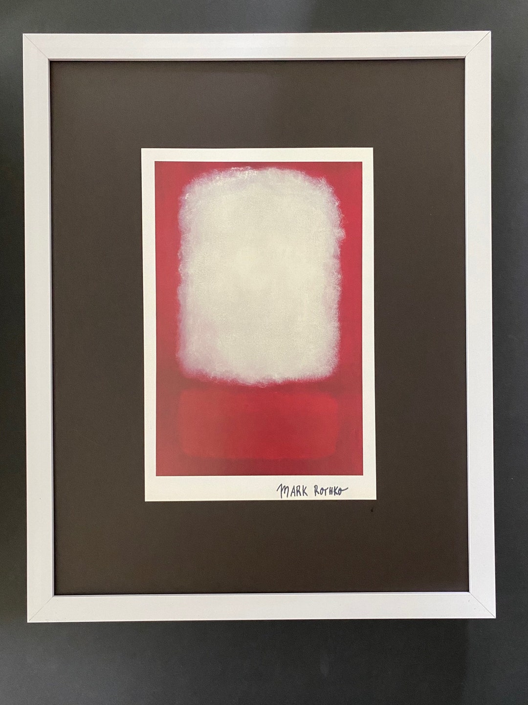 Mark ROTHKO 1970 Signed Print ABSTRACT Framed in a New 11x14 In ...
