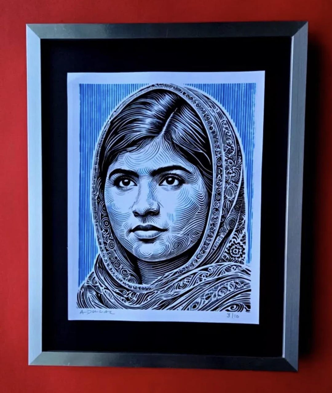 Alexander Dulac | " MALALA " Hand Signed Authentic Framed 14x11in Print ...