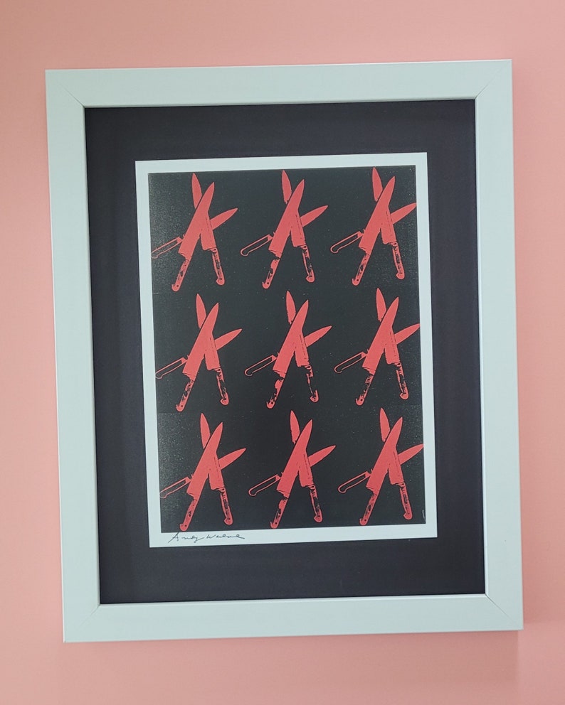 Andy Warhol + 1984 Signed KNIVES Mounted and Framed + Buy It Now ! - Etsy