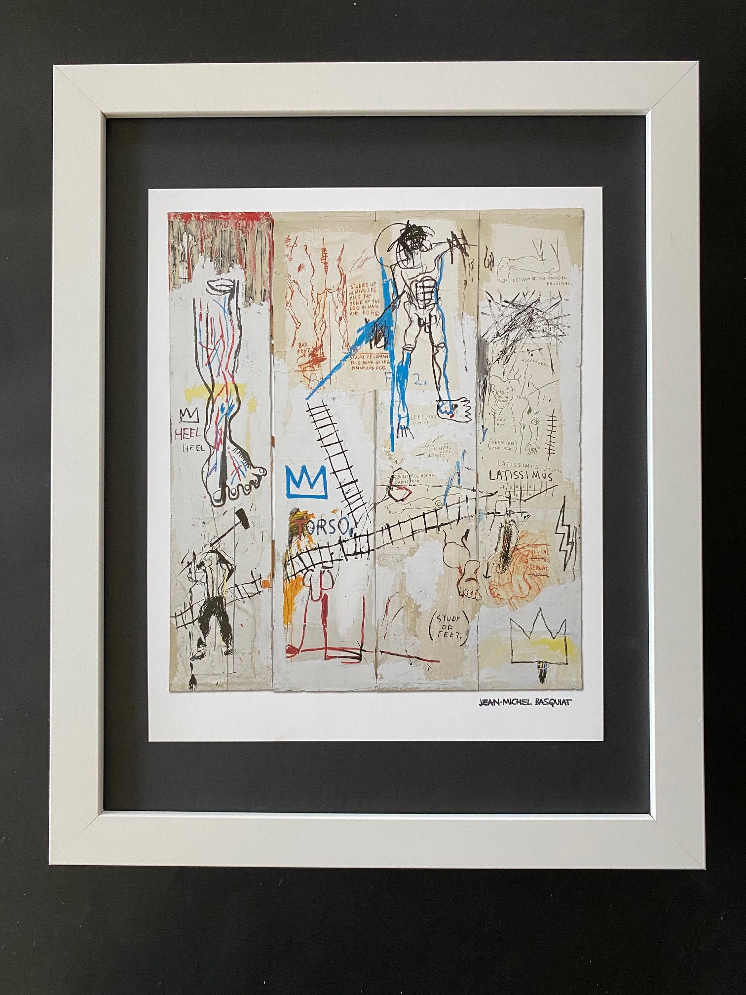 Jean Michel Basquiat | Beautiful Print Signed | Mounted in New Frame ...