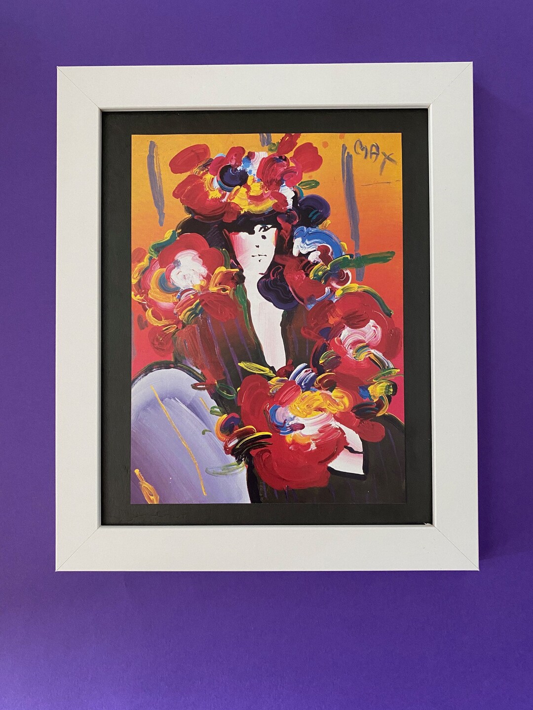 Peter Max + Beautiful Signed Print + Brand New 10x8 In. Frame + Buy It ...